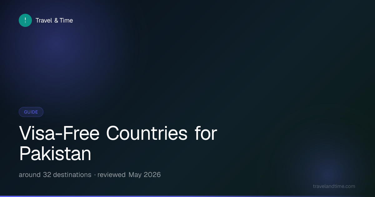 Visa-Free Countries for Pakistan Passport Holders (2026) | Travel and Time